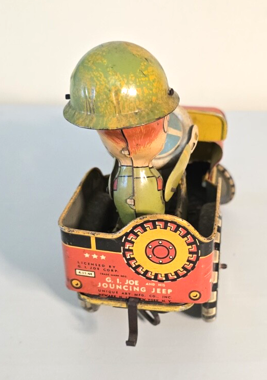 1940’s G.I. JOE AND HIS JOUNCING JEEP TIN LITHO WIND UP TOY BEAUTY ...