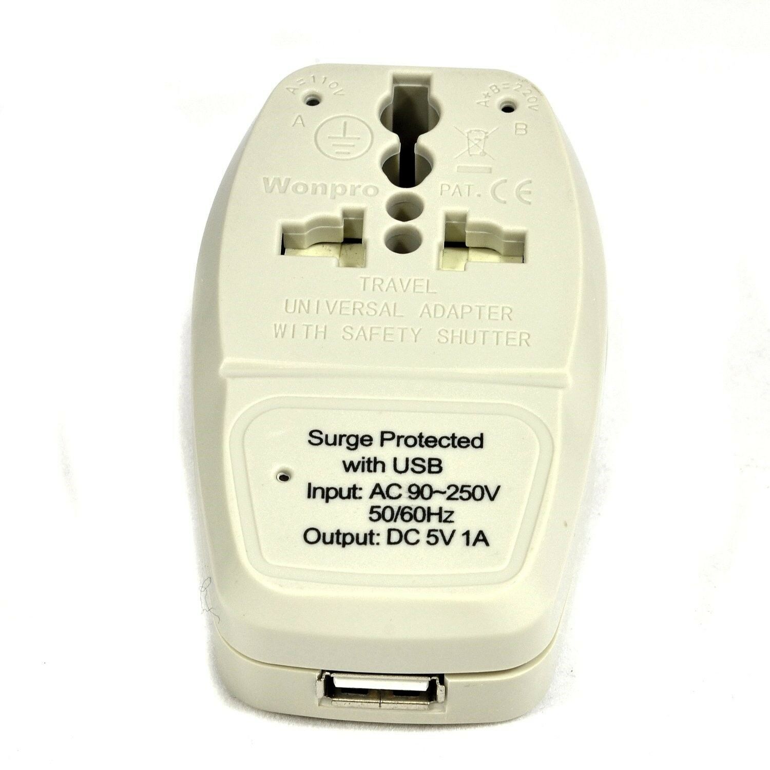 OREI Switzerland Type J Travel Plug Adapter 3in1 w USB & Surge ...