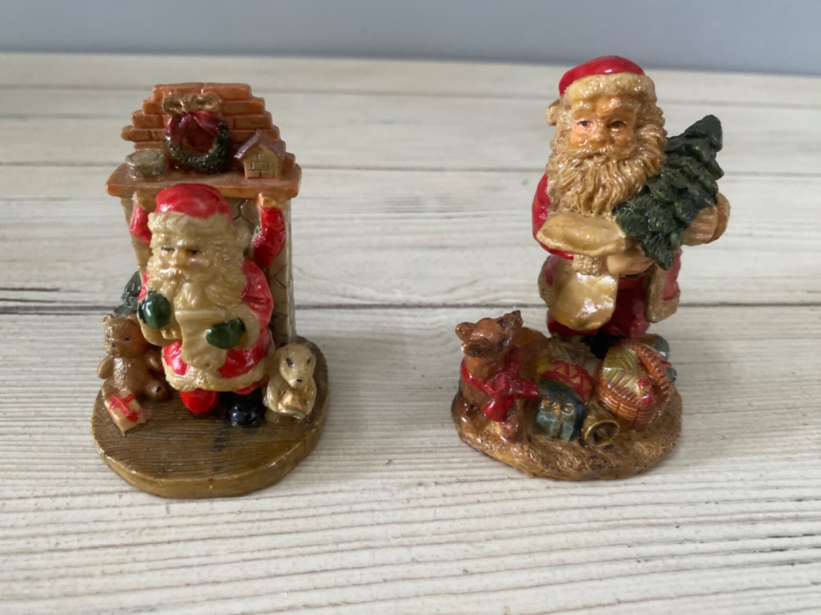 Vintage Mini Santa Figurines Set of 2 | eBay