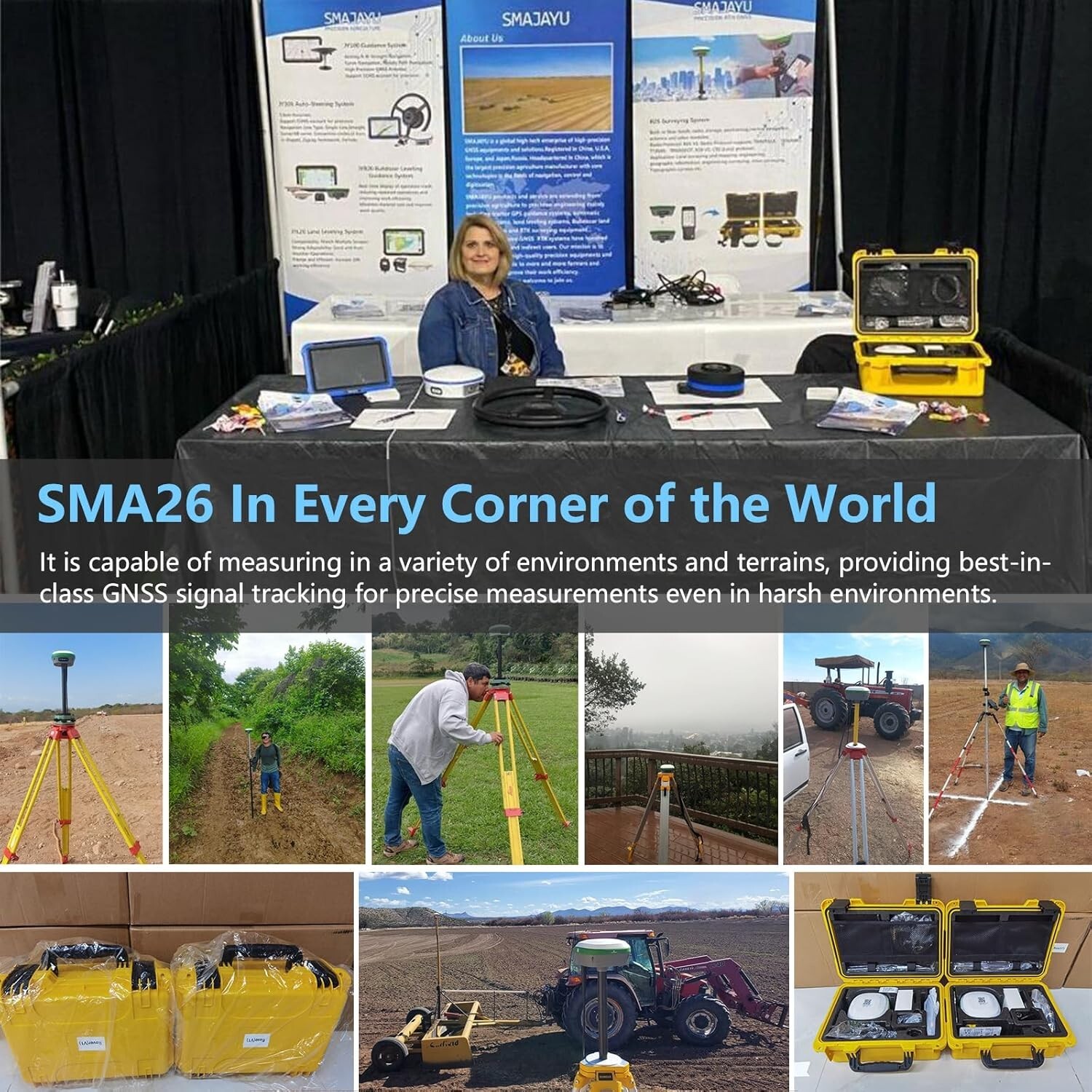 SMA26 RTK GPS GNSS 1 cm Accuracy PPP Rover Base with Collector NOAA ...