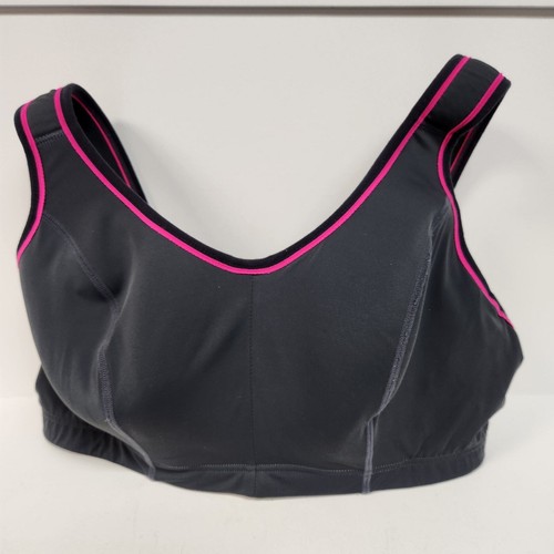Cacique Sport 38D Bra Gray Pink trim ladies | eBay