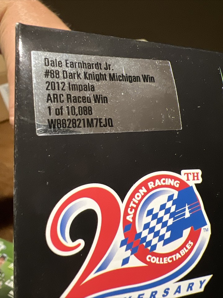 Dale Earnhardt Jr 2012 Michigan Win Dark Knight Dual Autographed 1/24 ...