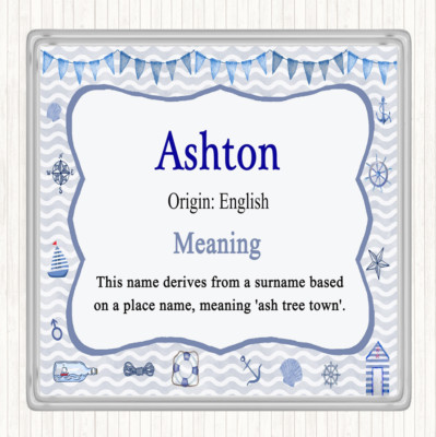 Ashton Name Meaning Drinks Mat Coaster Nautical | eBay