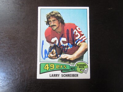 1975 Topps # 58 Larry Schreiber Autograph Signed Auto Card San ...