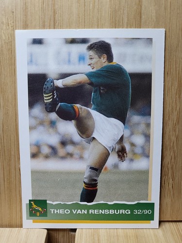 THEO VAN RENSBURG🏆1994 #32 South Africa International Rugby Sports Deck ...