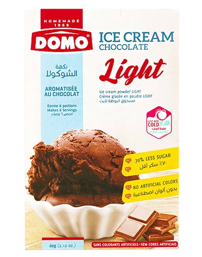Domo Ice Cream Powder Light Chocolate Flavor Healthy Snack ( 50 gram ...