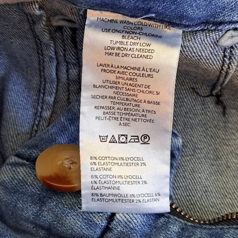 Maeve Womens Colette Medium Light Wash Wide Leg Stretch High-Rise Jeans 28T | eBay