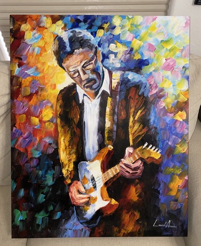 Leonid Afremov Eric Clapton Original Oil Painting Canvas Hand Signed 14 ...
