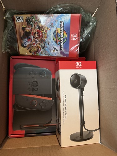 Nintendo switch 2 bundle NEW Mario kart World Physical Camera IN HAND ...