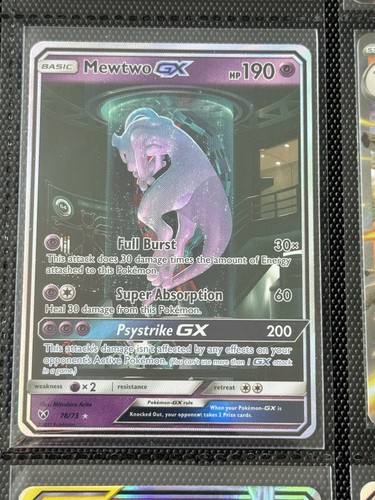 Pokémon Mewtwo GX TCG Shining Legends Holo Card 78/73 Secret Rare | eBay