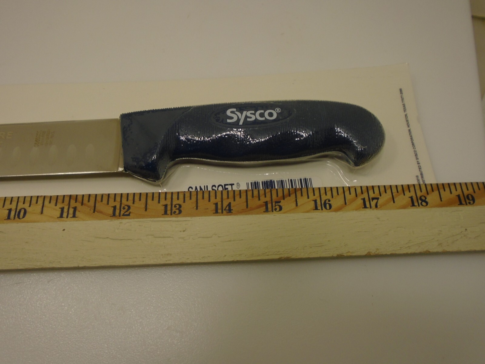 USA Made Long 12in Granton Edge Slicer Semi Flex Stainless Soft Grip ...