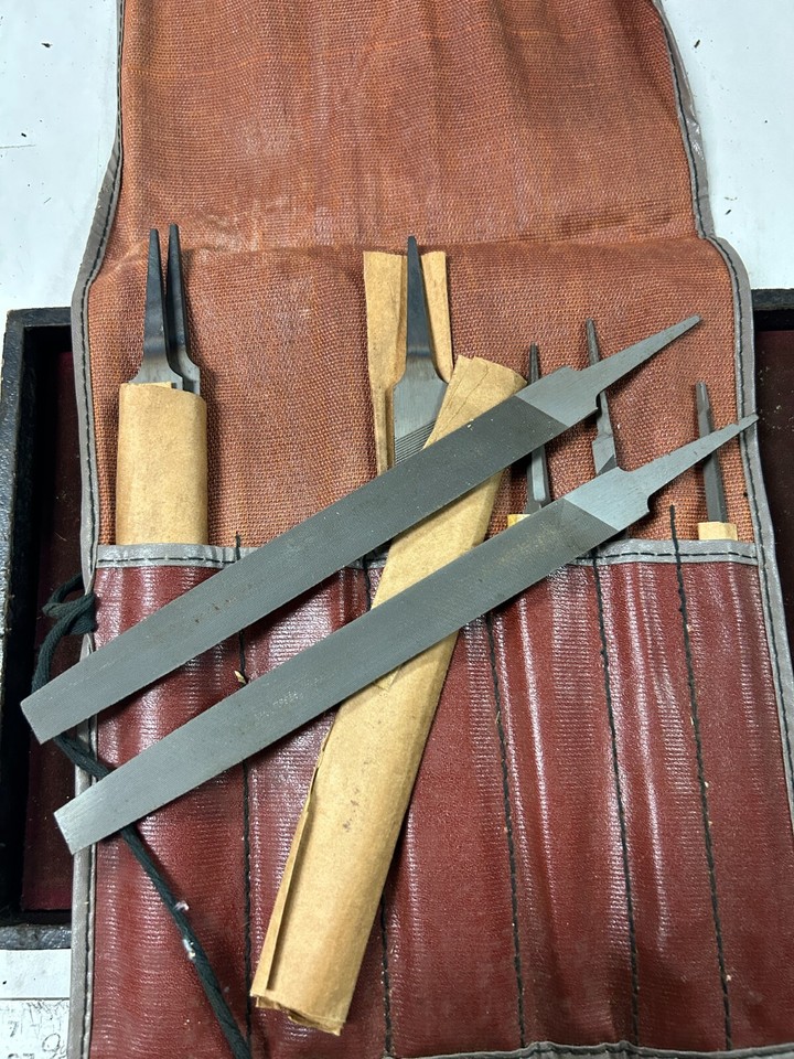 MACHINIST BkCs TOOLS LATHE MILL Machinist File Set in Case -- Looks ...