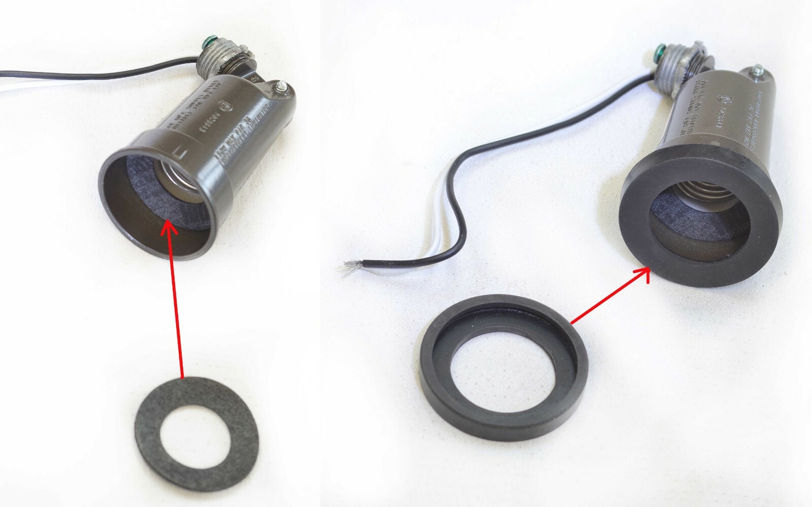 8pc. Lamp holder Rubber Gaskets Weatherproof socket seal Sigma. 4 pairs ...