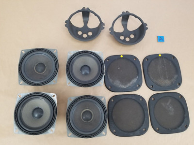 1984-1993 BMW E30 318i 325i OEM Speaker Set Front Rear L R Covers ...