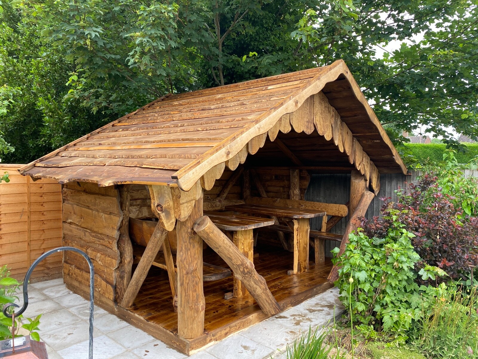 Log Gazebo,Bespoke,Tree Trunk,Hot Tub Shelter,Handmade Pavilion,Wooden ...
