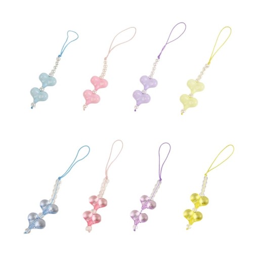 Delicate Heart Phone Charm Colorful Handmade Heart Phone Strap Acrylic ...
