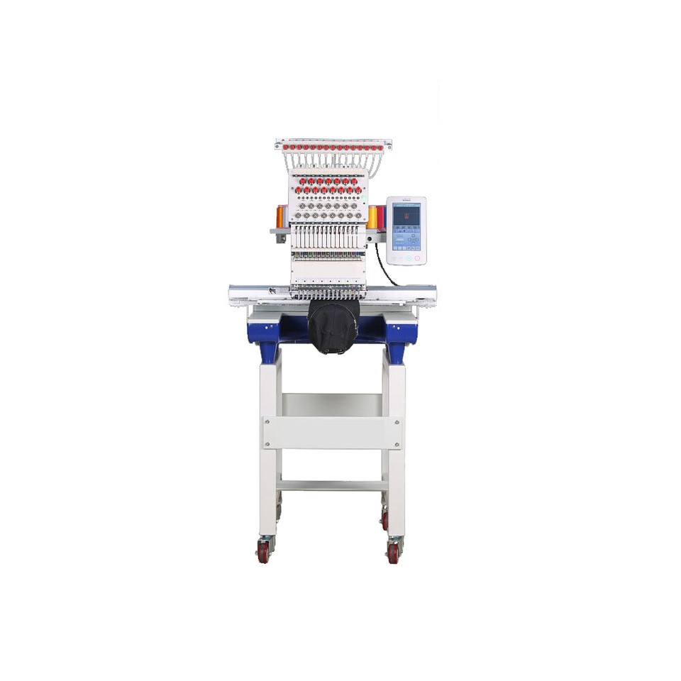 Single Head 15 Needle Embroidery Machine 1200RPM Max Speed With Touch ...