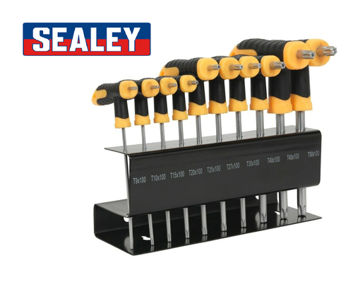SEALEY TORX KEY SET TRX STAR 10PC T HANDLE ALLEN KEY ALLAN HEX WRENCH ...