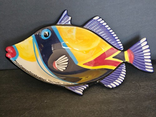 Ben Diller Signed Humuhumunikuapua'a (Reef Trigger Fish) 1997 Maui ...