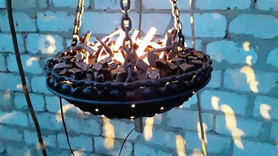 Medieval Fire Bowl Ceiling Lamp Middle Ages Sconce Lamp Lantern Viking ...