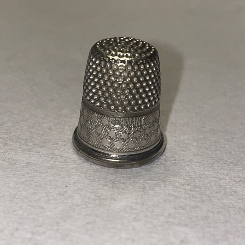 Vintage German Thimble Number 6 Silver Tone Metal Star Design ...
