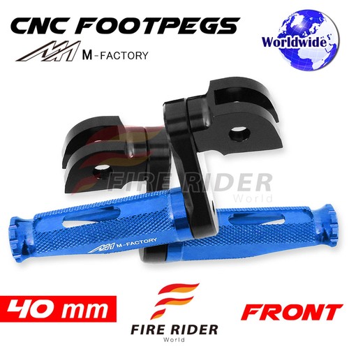 40mm Adjustable Blue Rider Foot Pegs SHINOBI For XL1000 Varadero ABS 99 ...