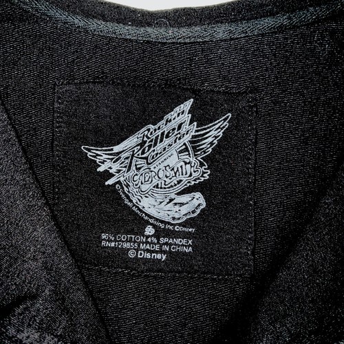Disney Rockin Rollercoaster Aerosmith Rock This Way Black Moto Knit ...