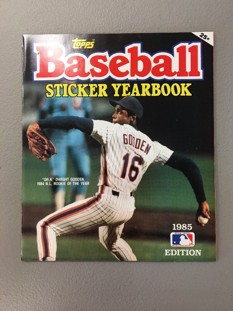 1985 TOPPS BASEBALL Sticker Album Book Unused DWIGHT GOODEN DR. K B51 ...