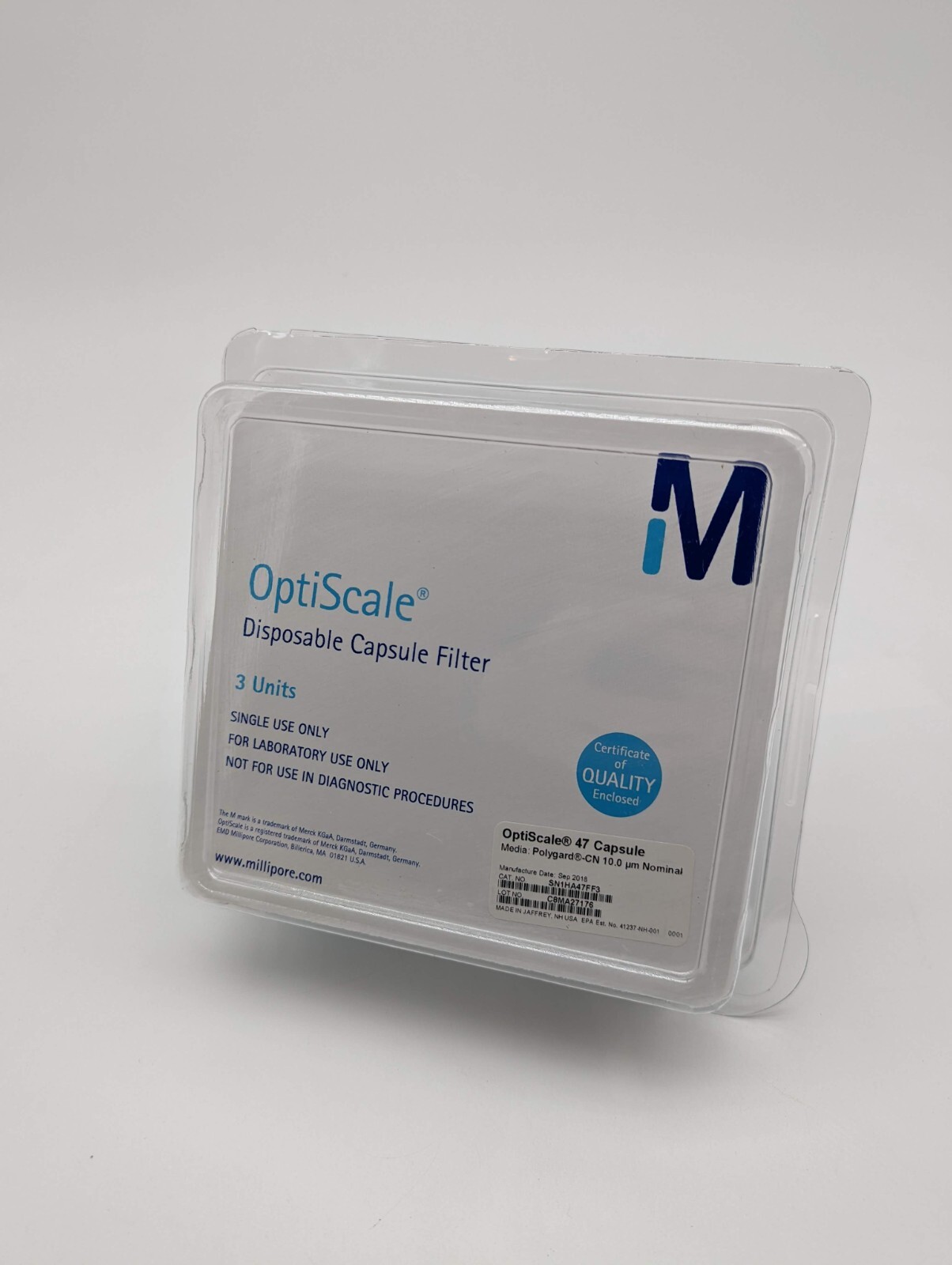 Millipore Capsule Filter OptiScale 47 Sealed 3 Filters SN1HA47FF3 | eBay
