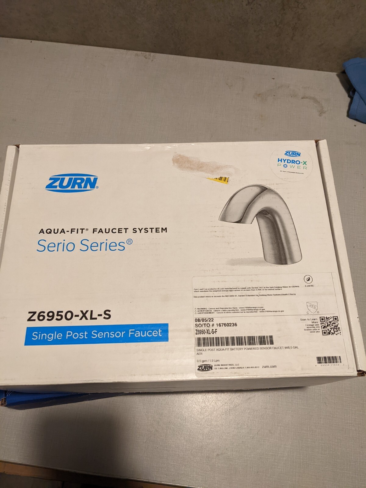 Zurn Aqua-FIT Vandal Resistant Battery Powered Sensor Faucet (Z6950-XL ...