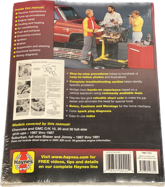 Hayes Repair Manual Chevrolet GMC Pick-ups 1967- 1987 2WD & 4WD 24064 ...