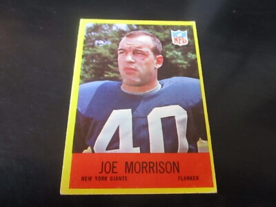 JOE MORRISON (new york giants - wr) 1967 philadelphia card #116 ...