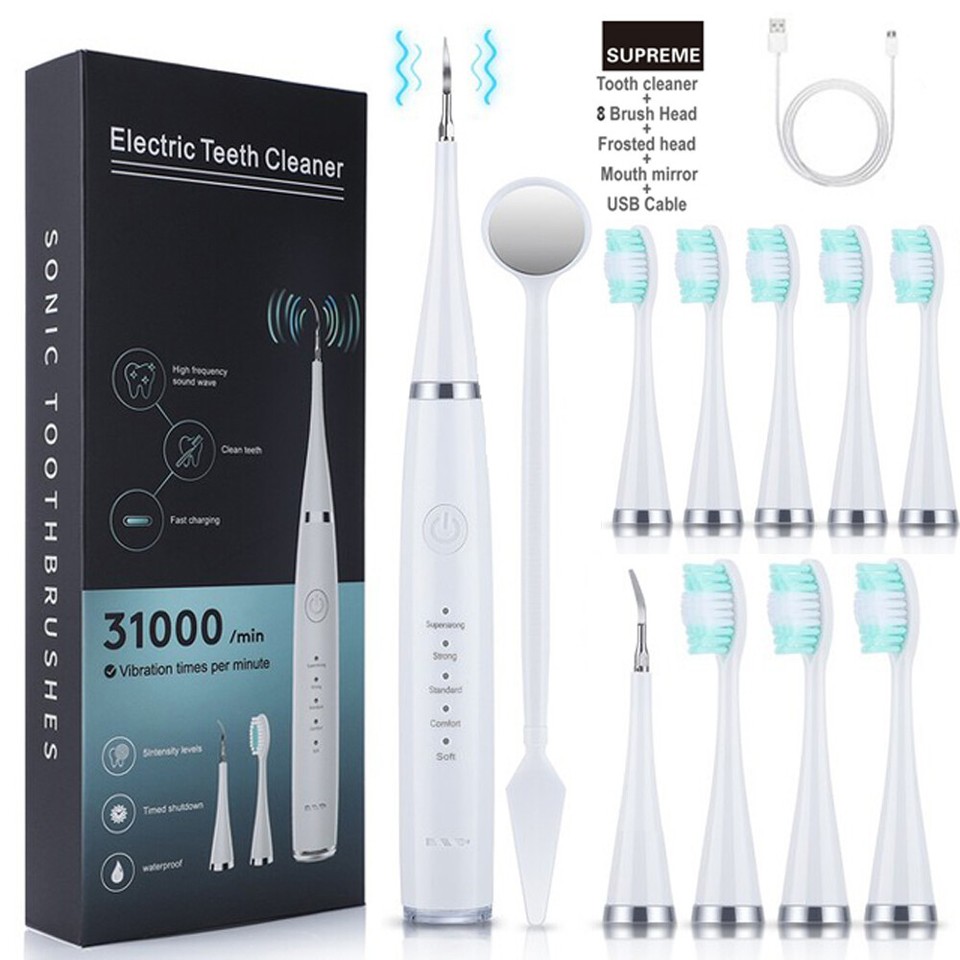 Electric Sonic Teeth Cleaner Dental Calculus Remover Scaler Tooth ...