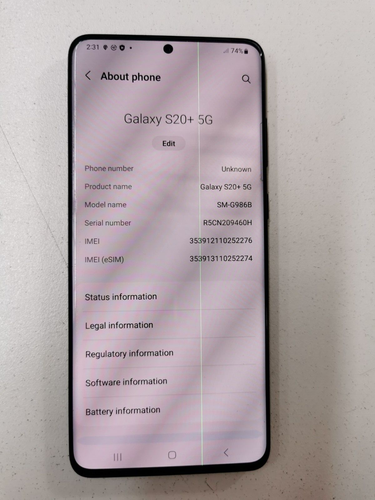 Samsung Galaxy S20+ 5G SM-G986B 12GB/128GB Unlocked - Good Working ...