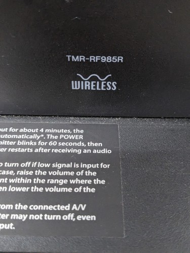 Sony TMR-RF985R Wireless Headphone Transmitter Base w/Power Chord | eBay