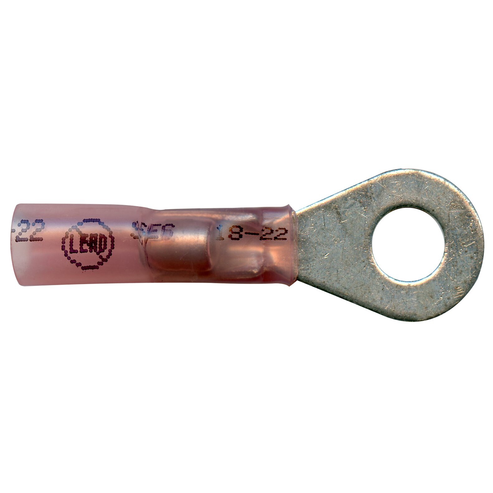 Heat Shrink Solder Ring Terminal 22-18 Gauge 1/4" Stud - USA - 10 Pack ...