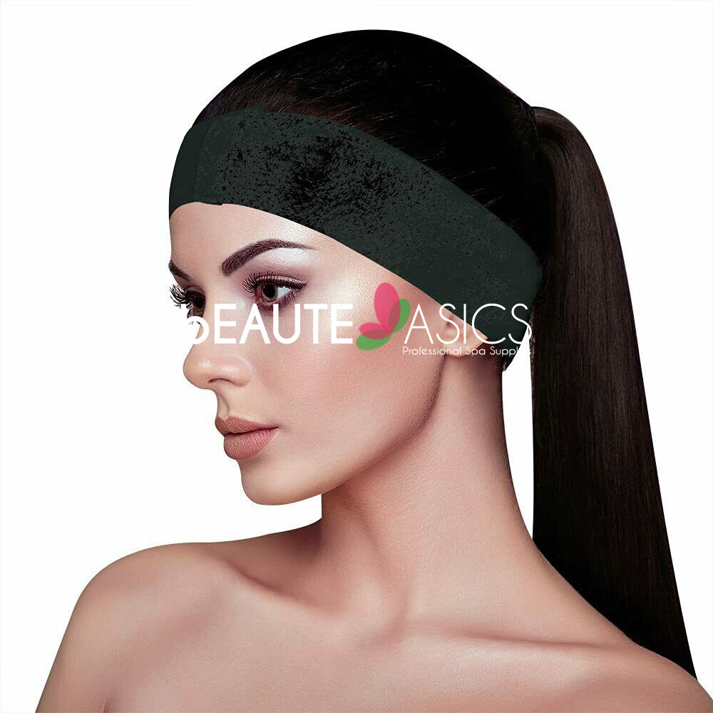 50 Pcs Disposable Stretch Headbands with Closure for Facial Spa ...