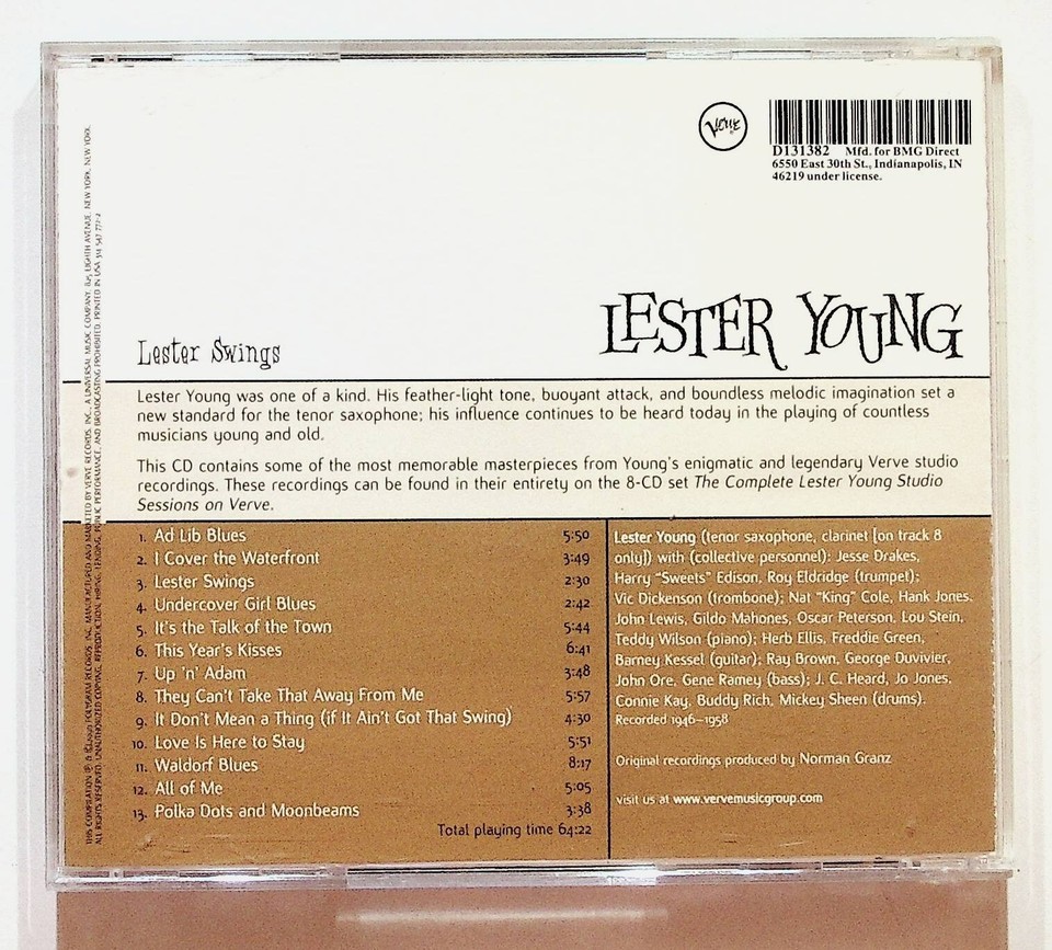 Lester Young Lester Swings CD | eBay