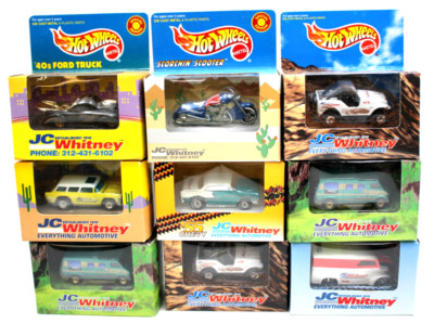 9pc 1996 1999 JC Whitney Hot Wheels Die-cast Cars Trucks Ford Chevy ...