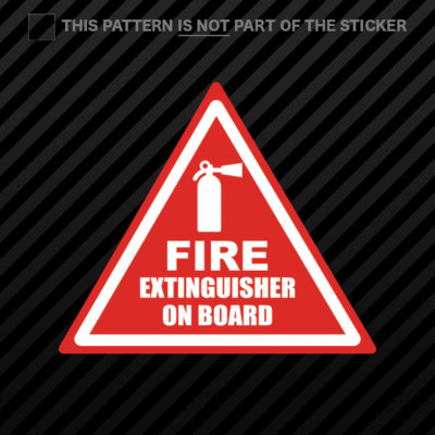 Fire Extinguisher On Board Sticker Self Adhesive Vinyl off road race ...