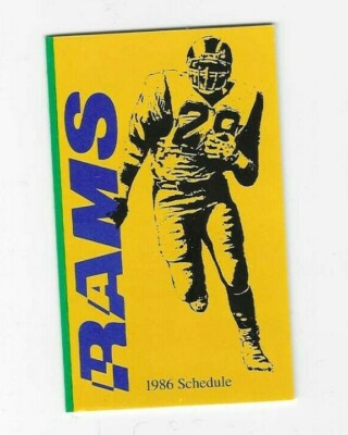 1986 LOS ANGELES RAMS POCKET SCHEDULE SPONSORED BY 76 | eBay