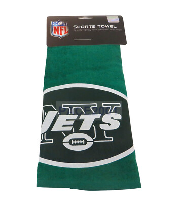 New York Jets colored 15" x 25" sports towel with grommet and hook | eBay