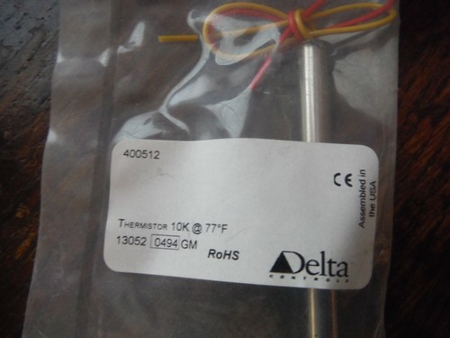 New Delta Controls Duct Sensor Probe 400512, 10k, 77 Degree | eBay