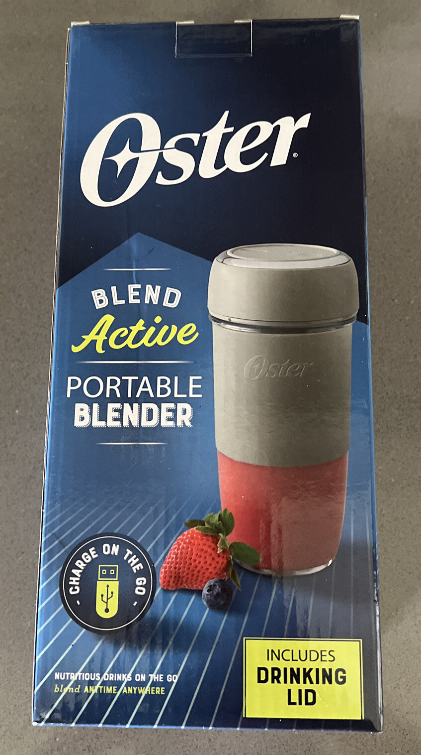 Oster Blend Active Portable Personal Blender With Drinking Lid USB Chargeable for sale online | eBay