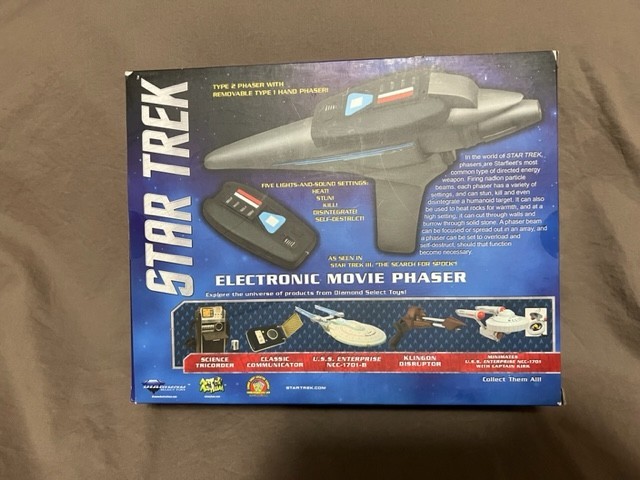 STAR TREK III Search Spock ELECTRONIC MOVIE PHASER TOY 2015 Diamond Select MIP | eBay
