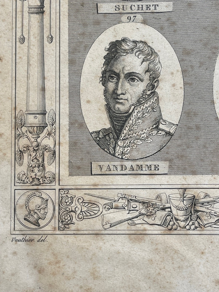 Large Engraving Generals Of Napoleon First Empire Militaria Bovinet ...