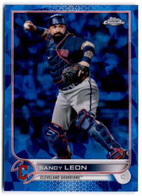2022 Topps Chrome Sapphire Edition #353 Sandy Leon Cleveland Guardians ...