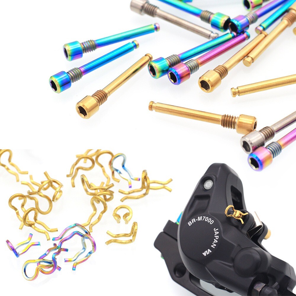 Bicycle Disc Brake Pad Bolts M4 Fixing Pin Inserts Caliper Screws ...