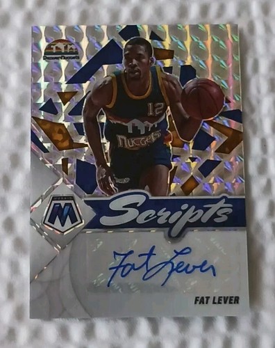 Fat Lever Auto 2021-22 Panini Mosaic Scripts Silver Mosaic Prizm #SC ...