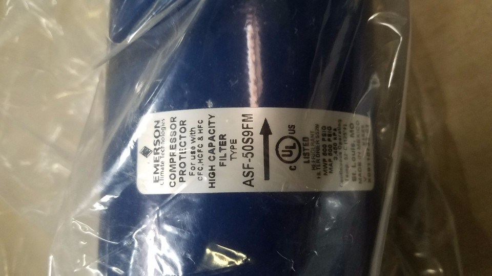 NEW EMERSON ASF-50S9FM Compressor Protector High Capacity Filter | eBay